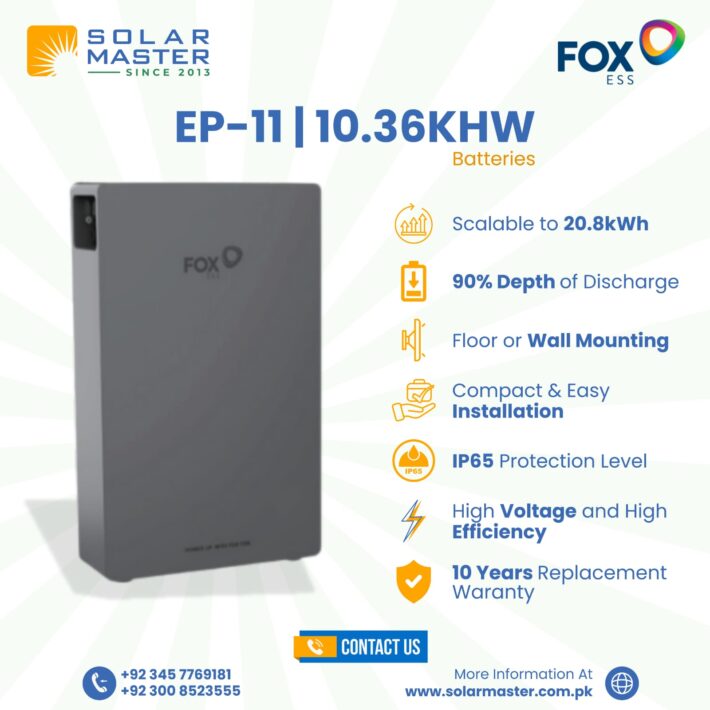 Fox EP11 10.36kWh Lithium Battery - Solar Master